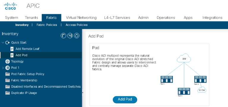 Cisco Aci Multi Pod Deployment Initial Configuration Learn Duty