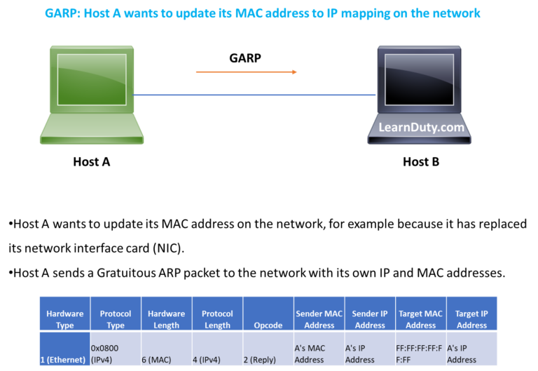 ARP vs GARP vs RARP Explained With Wireshark Capture and Examples - Learn Duty